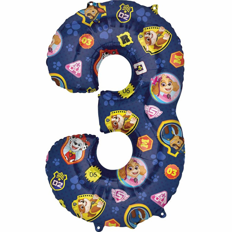Shop Paw Patrol Number 3 SuperShape Balloon - Party Centre, UAE 2025